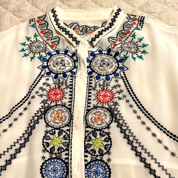 JOHNNY WAS BIYA | Tops | Johnny Was Biya Collection Silk Tunic Top Like ...